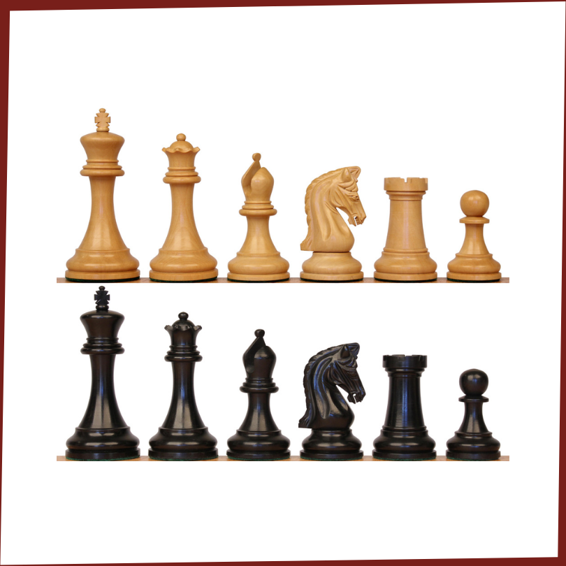 Ebony & Boxwood Chess Pieces - Chess'n'Boards