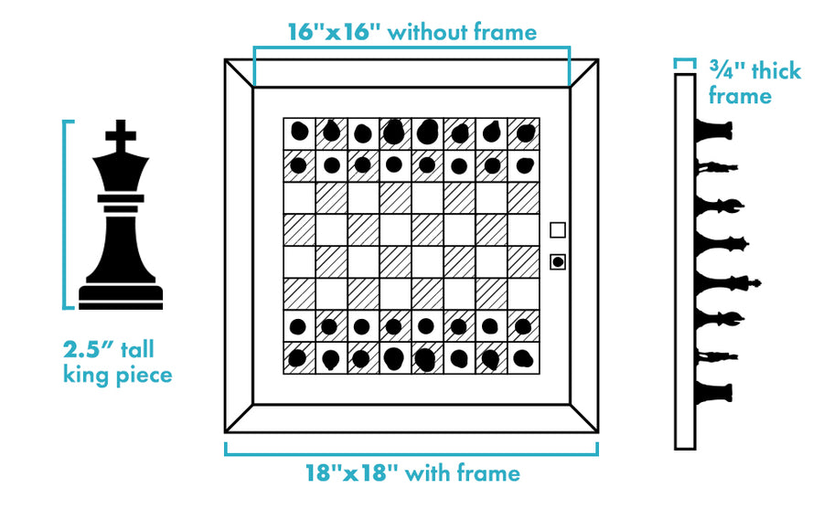 Magnetic Wall Chess Set - Wall Mounted Chess Board Game – Chess'n'Boards