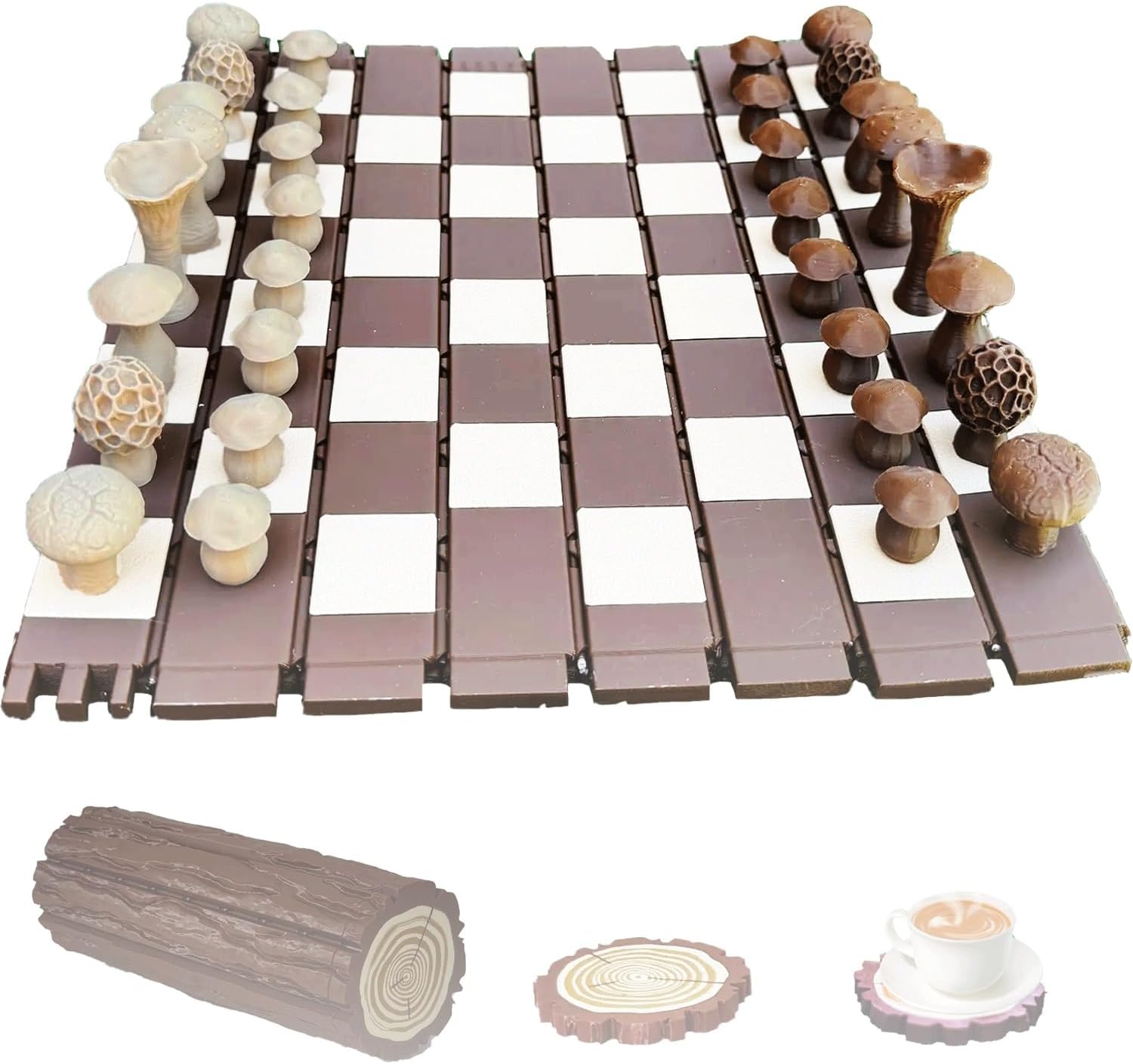 Magnetic Forest Mushrooms Chess Set – Chess'n'Boards