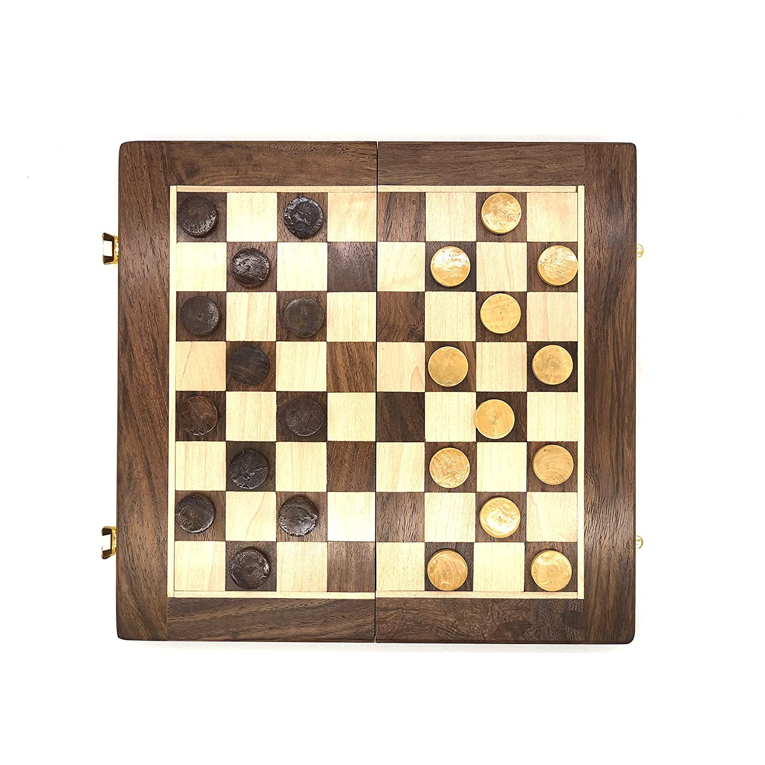 Folding Checkers Board Game Set – Chess'n'Boards