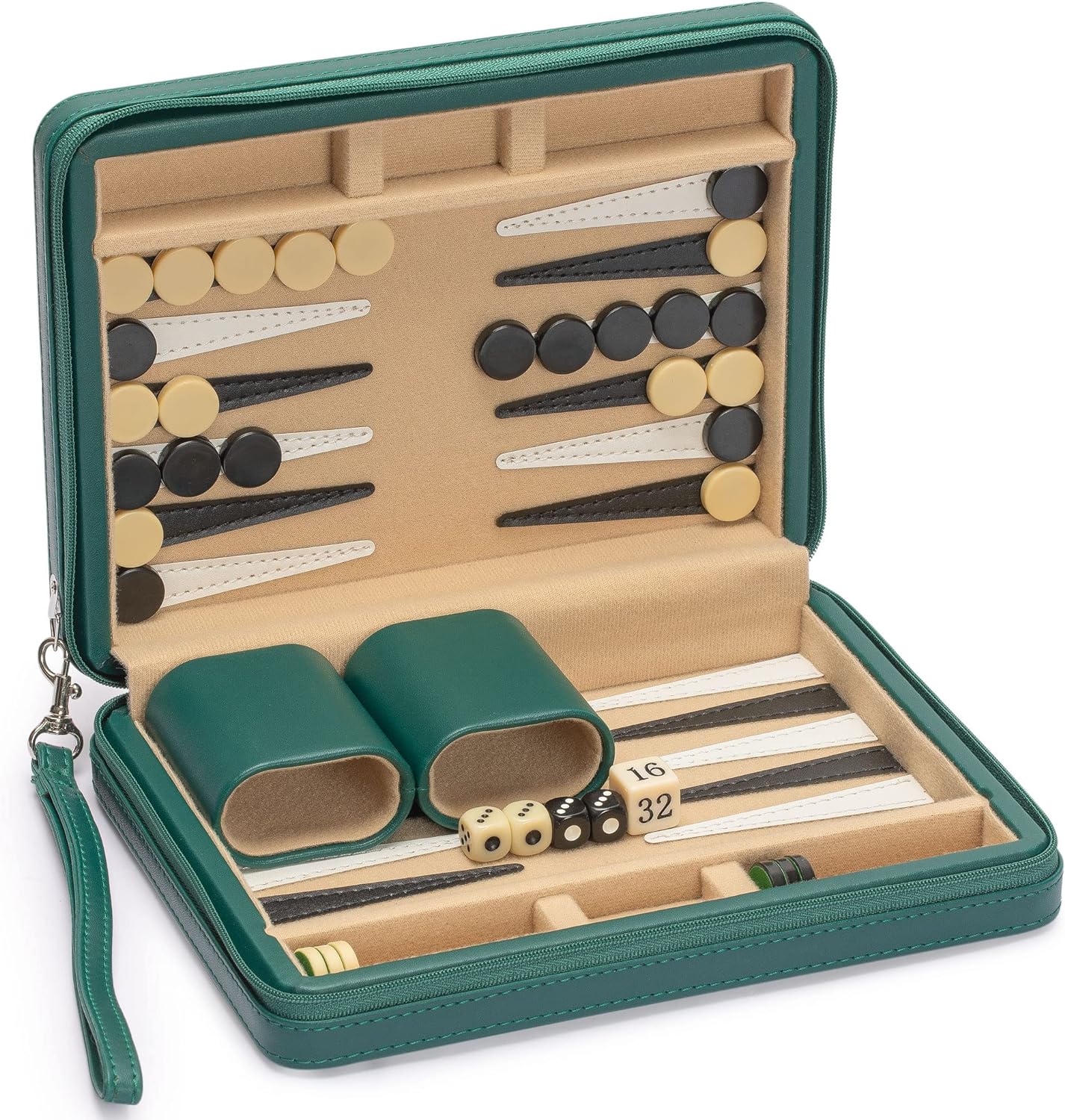 Travel Size Backgammon Mini Game Set, Magnetic Checkers and 9-inch Boa ...
