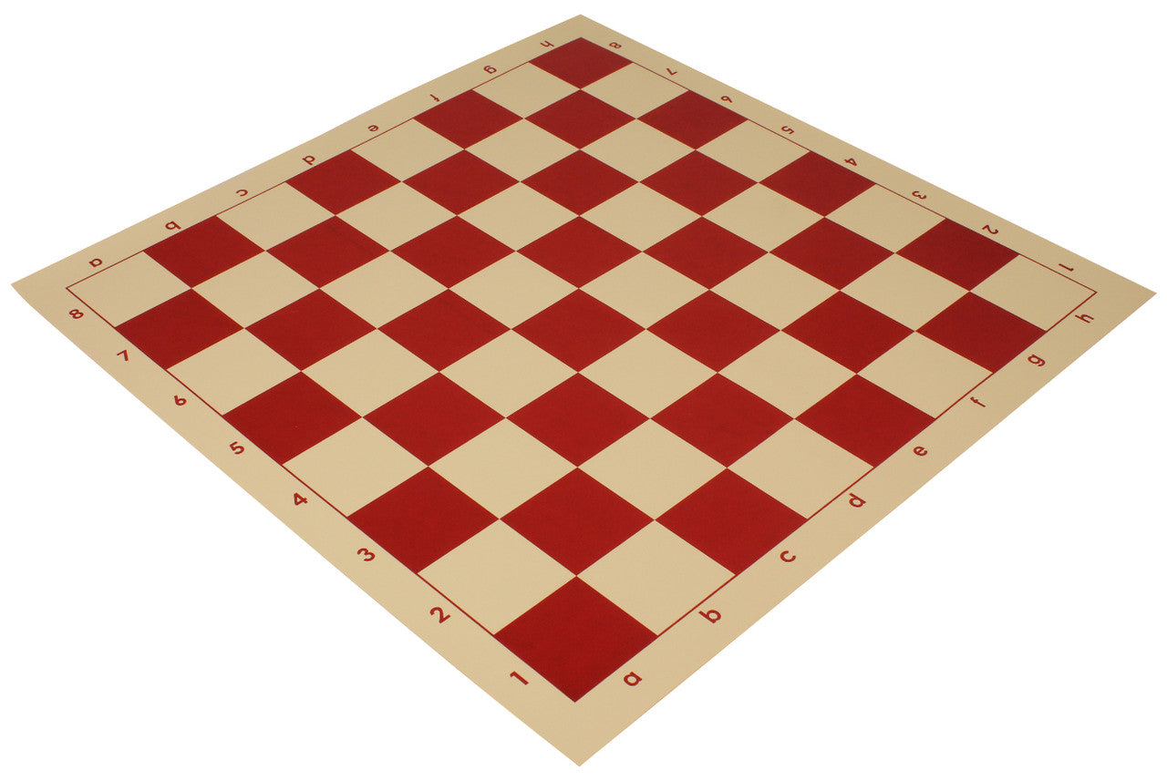 Vinyl Rollup Chess Board Red & Buff – Chess'n'Boards